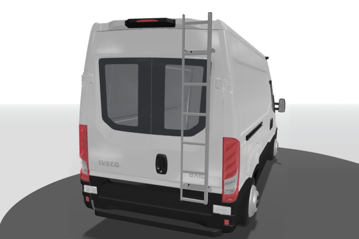 Door ladder Iveco Daily VI stainless steel | CarParts-Expert