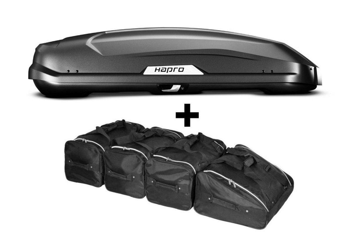 Dachbox Hapro Trivor 440 Anthracite mit Car-Bags.com Taschenset ...