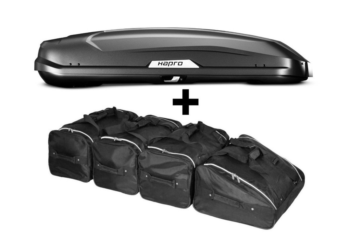Coffre de toit Hapro Trivor 560 Anthracite avec Car-Bags.com set de ...
