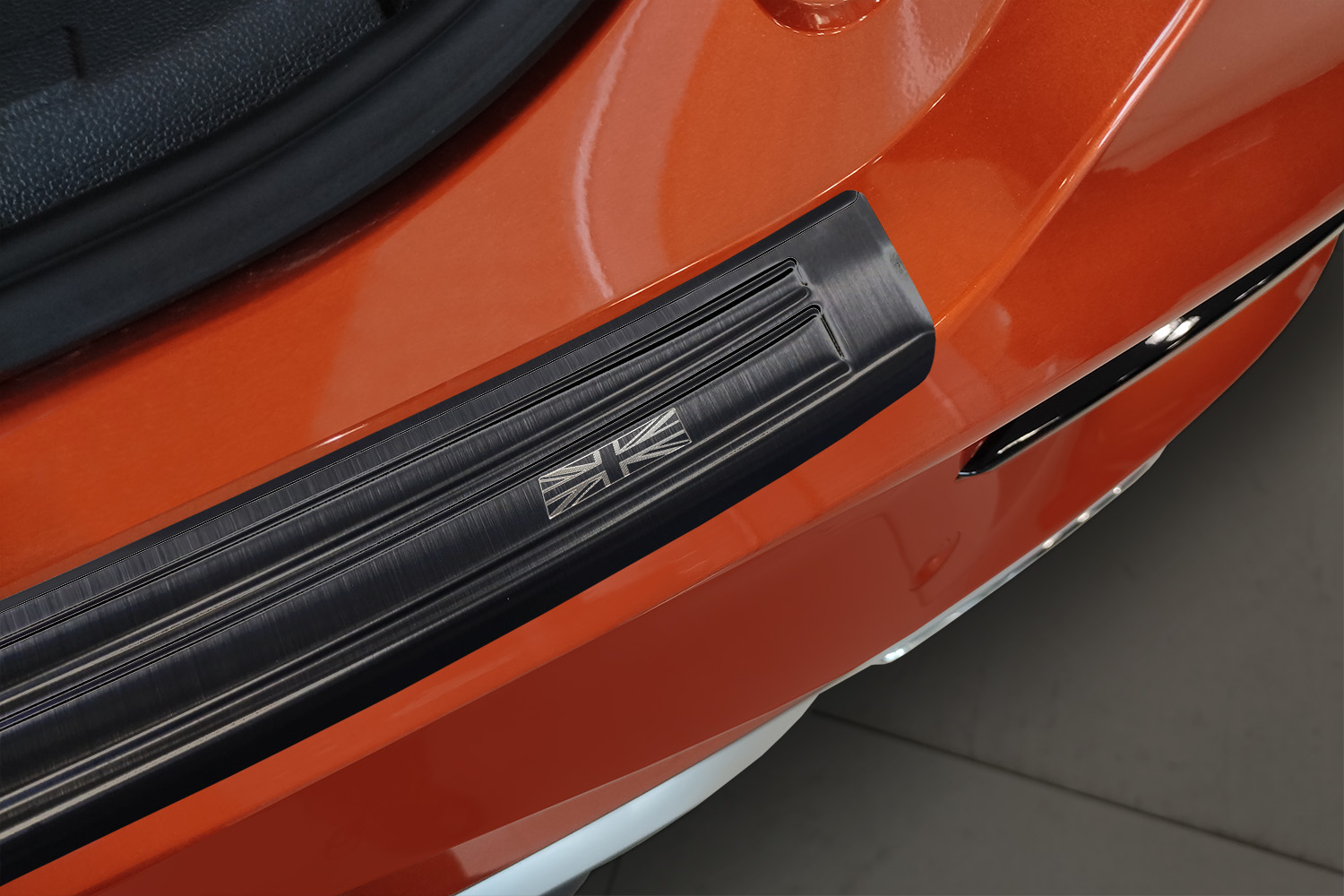 Rear bumper protector MG ZS SUV stainless steel brushed anthracite ...