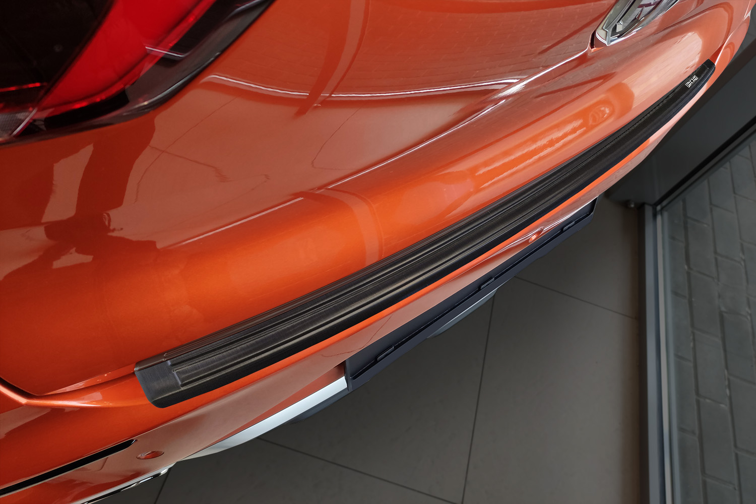 Rear bumper protector MG ZS SUV stainless steel brushed anthracite ...