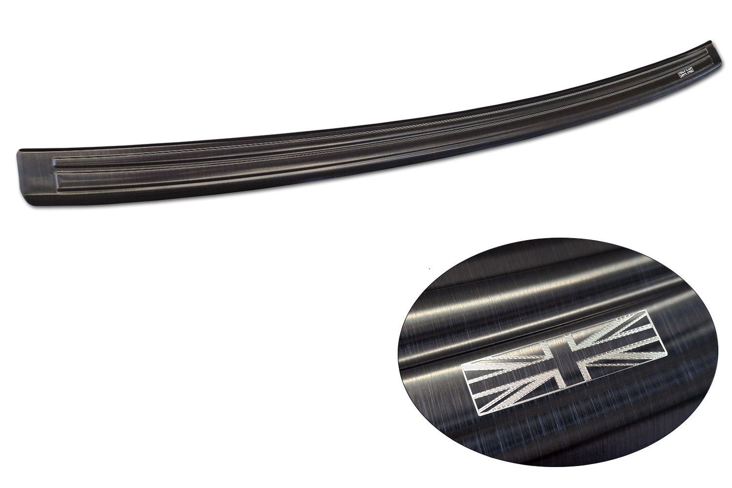 Rear bumper protector MG ZS SUV stainless steel brushed anthracite ...