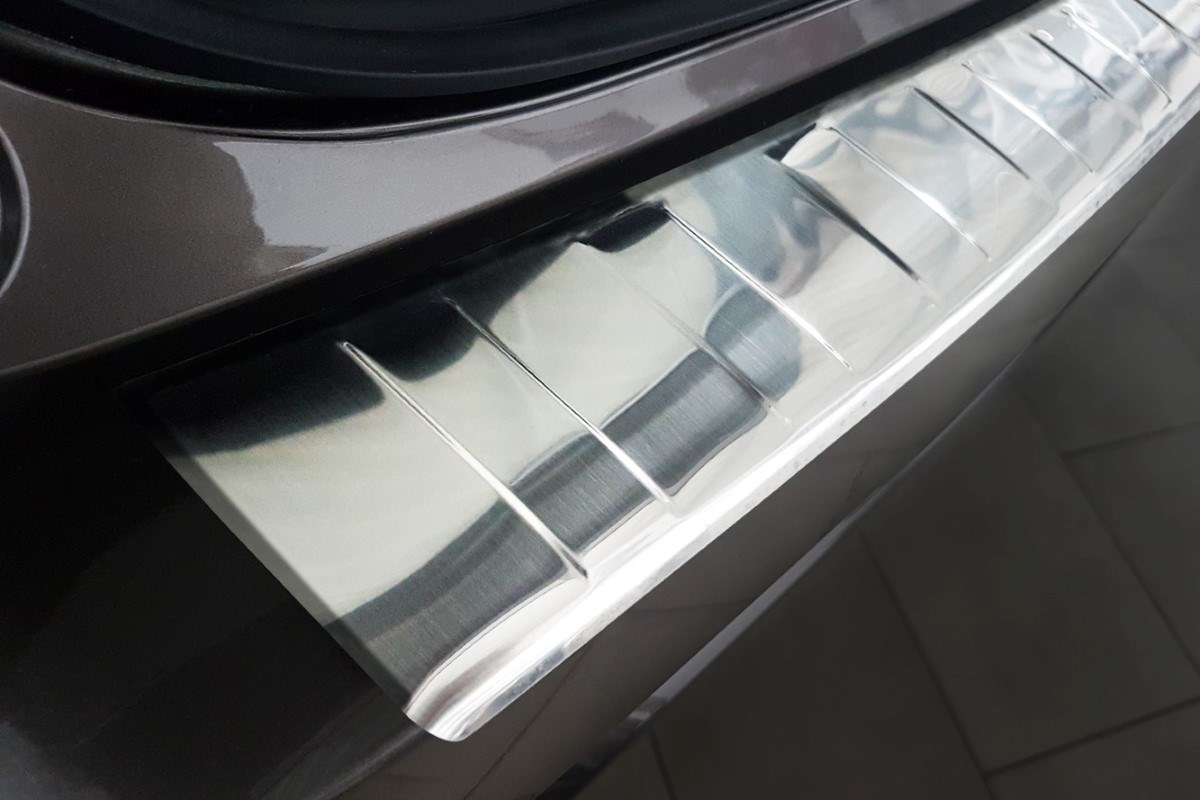 Rear bumper protector Mitsubishi ASX stainless steel brushed | CarParts ...