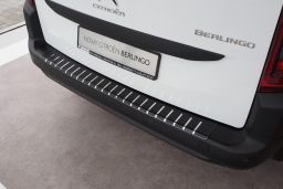 Rear bumper protector Peugeot Rifter stainless steel - carbon foil ...