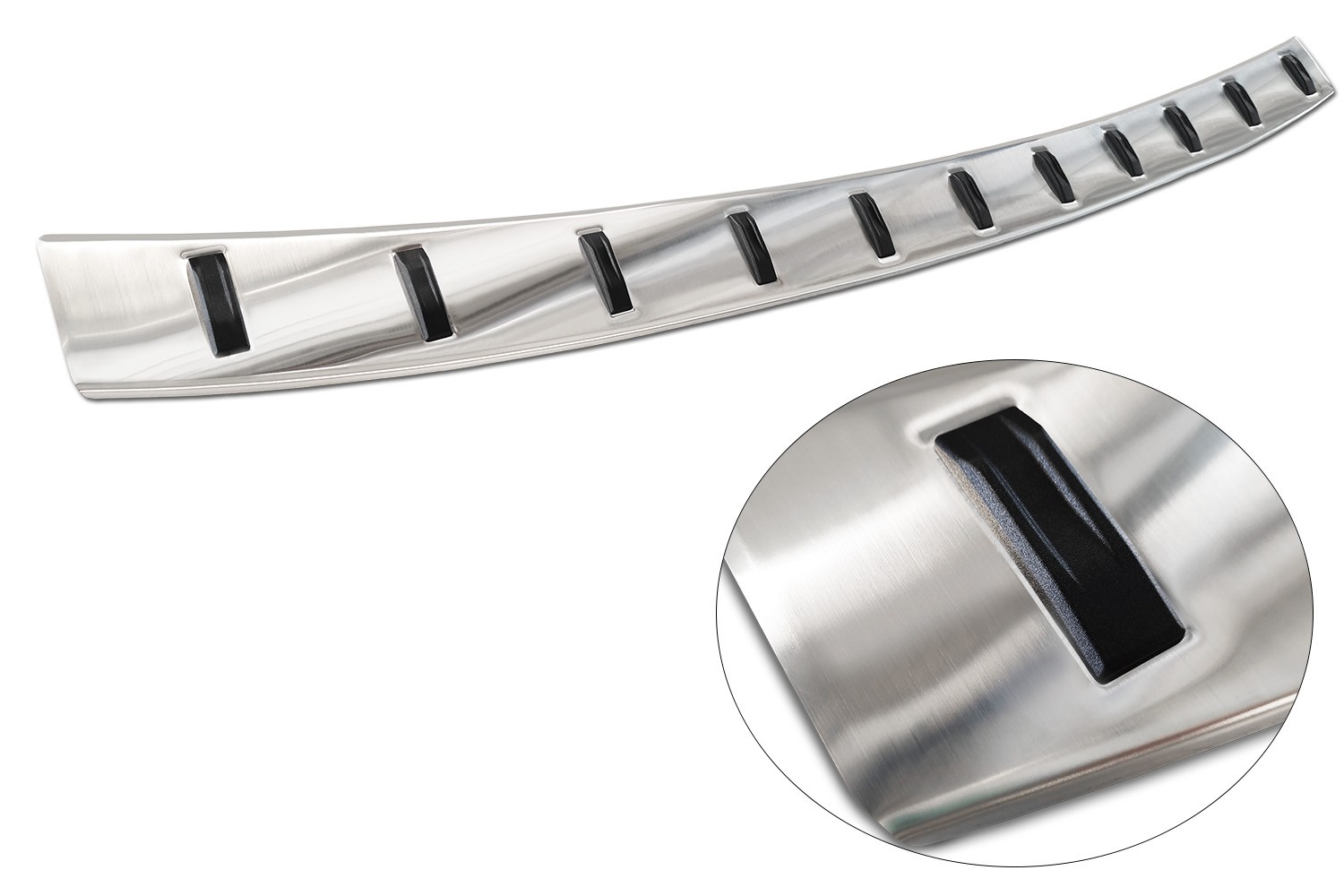 Rear bumper protector Volkswagen Caddy (SB) stainless steel brushed ...