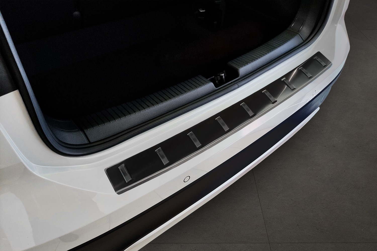 Rear bumper protector Volkswagen T-Cross stainless steel brushed ...